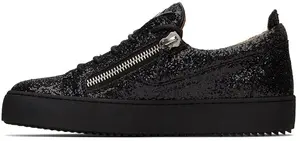 GIUSEPPE ZANOTTI Glitter Embellished Sneakers - Black