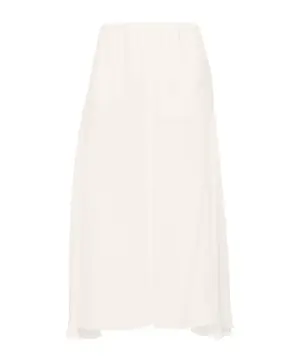 Chloé Flared Midi Skirt - White