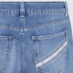 Elisabetta Franchi Logo Plaque Wide-leg Jeans