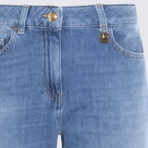 Elisabetta Franchi Logo Plaque Wide-leg Jeans