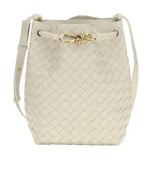 Bottega Veneta Gold Tone Bucket Bags For Women