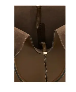 TOD'S Logo Engraved Small Shopper Bag - Green