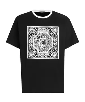 Dolce & Gabbana Dolce Gabbana Majolica Printed Crewneck T-shirt
