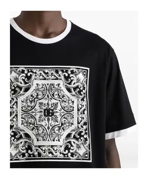 Dolce & Gabbana Dolce Gabbana Majolica Printed Crewneck T-shirt
