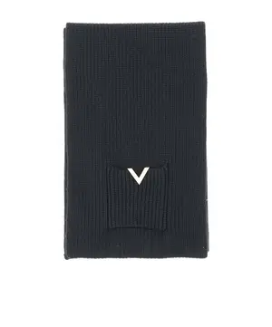 Valentino Garavani Logo Scarf - Black