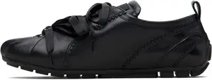 Simone Rocha Ballerina Leather Sneakers With Satin Laces