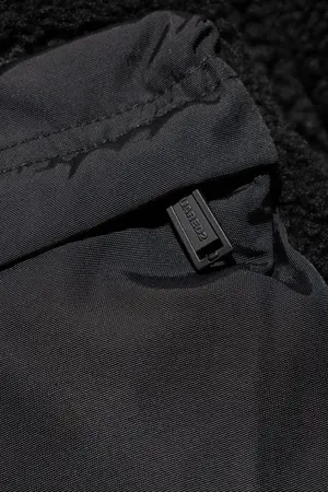 Dsquared2 Half-zip Fleece Hoodie With Kangaroo Pocket - Black