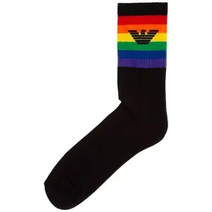 Emporio Armani Eagle" Rainbow Stripe Socks 2 Pack