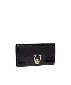 FERRAGAMO Fashionable Long Wallet - Black
