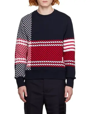 Thom Browne Checked Cotton Sweatshirt