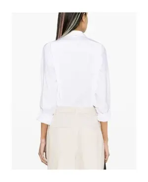 Brunello Cucinelli Embellished Curved Hem Shirt