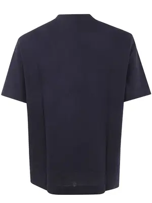 Emporio Armani Textured Cotton T-shirt - Black