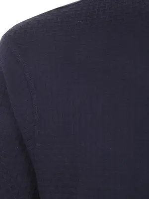 Emporio Armani Textured Cotton T-shirt - Black