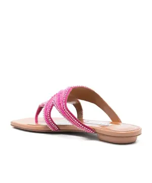 AQUAZZURA Embellished Flip-flop Sandals