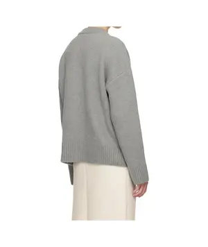Ami De Coeur Alpaca Wool Cardigan - Grey