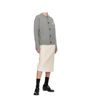 Ami De Coeur Alpaca Wool Cardigan - Grey
