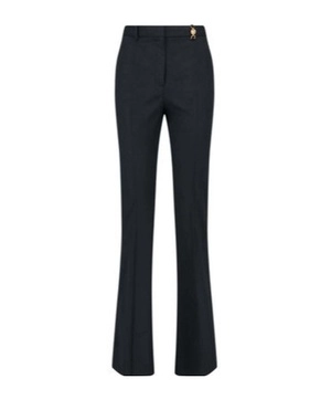 Versace Medusa Plaque Pleated Trousers - Black