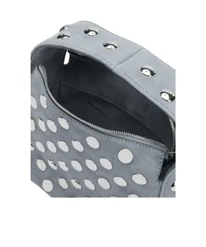 Khaite Elena Zipped Small Tote Bag With Stud Embellishments - Blue