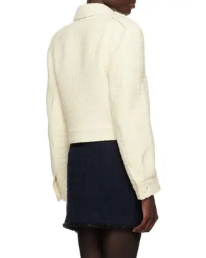 Givenchy 4g Plaque Tweed Cropped Jacket