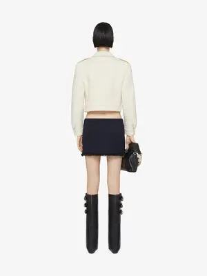 Givenchy 4g Plaque Tweed Cropped Jacket