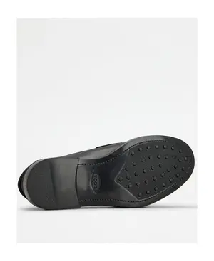 TOD'S Logo Plaque Loafers With Sheepskin Inlay - Multicolor