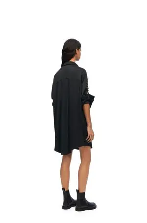 Loewe Short-sleeved Midi Shirt Dress With Chain Detail
