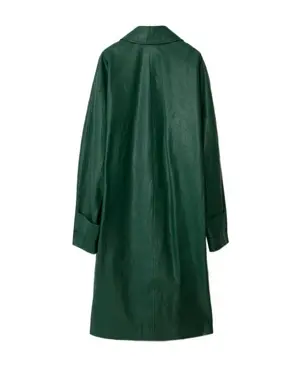 Burberry Long-sleeved Leather Coat
