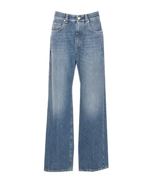 Brunello Cucinelli Logo Patch Boyfriend Jeans