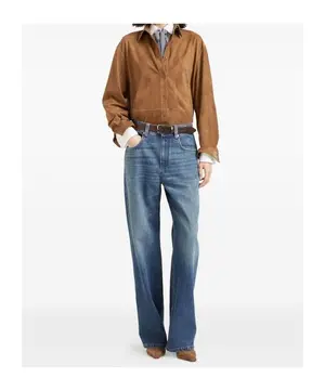 Brunello Cucinelli Logo Patch Boyfriend Jeans