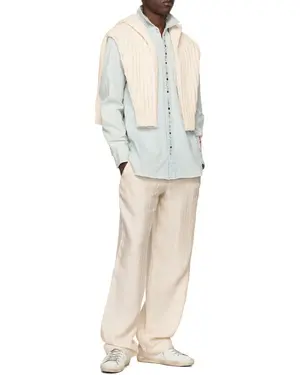 GOLDEN GOOSE Logo Patch Buttoned Shirt