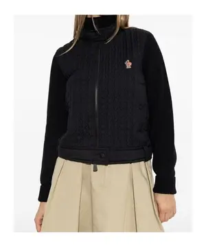 Moncler High Neck Quilted Cardigan