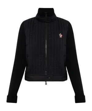 Moncler Quilted Zip-up Sweater