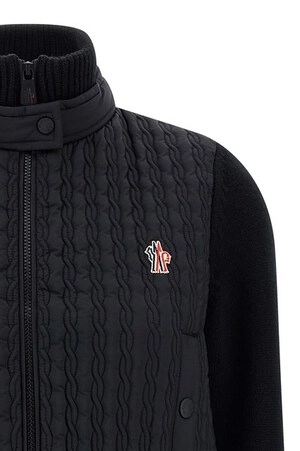 Moncler Quilted Zip-up Sweater