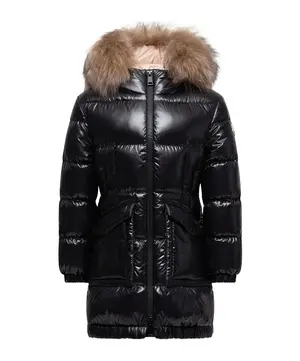 Moncler Aruna Hooded Down Jacket With Fur Trim
