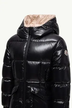 Moncler Aruna Hooded Down Jacket With Fur Trim