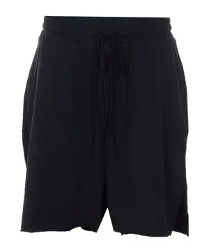 THOM KROM Elastic Waist Drawstring Shorts - Black