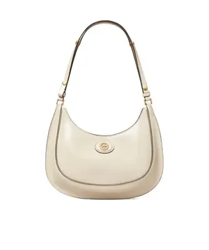 Tory Burch Logo Plaque Shoulder Bag - Nude