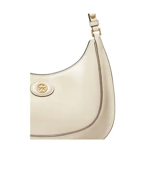 Tory Burch Logo Plaque Shoulder Bag - Nude