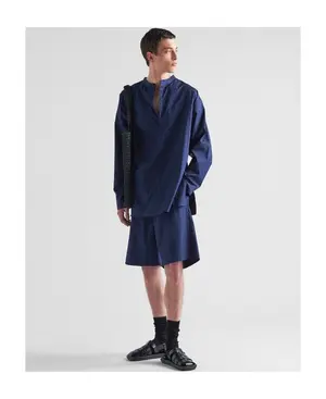 Prada Logo-triangle Long-sleeved Shirt