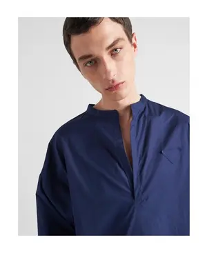 Prada Logo-triangle Long-sleeved Shirt