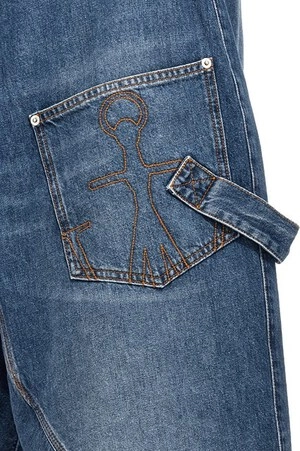 J.W.ANDERSON Twisted Wide-leg Denim Shorts