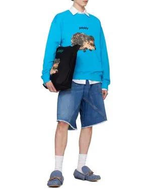 J.W.ANDERSON Twisted Wide-leg Denim Shorts