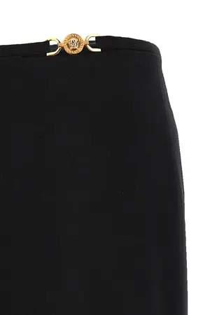 Versace Medusa Plaque Midi Skirt