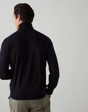 Brunello Cucinelli Cashmere Silk Turtleneck Jumper - Black