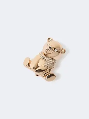 Max Mara Teddy Crystal-embellished Brooch - Gold