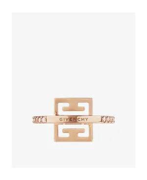 Givenchy 4g Ring In Rose Gold With Crystals - Yellow
