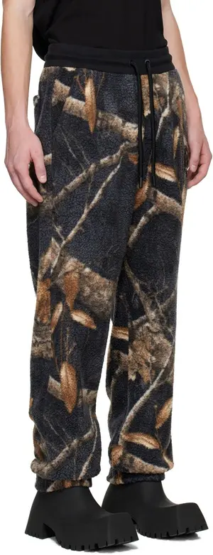 Moose Knuckles Graphic-print Fleece Track Pants - Black