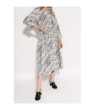 Tory Burch All-over Printed Maxi Dress With Drawstring Waist
