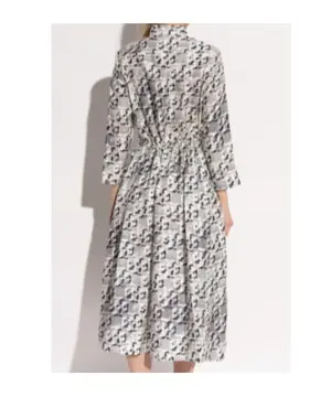 Tory Burch All-over Printed Maxi Dress With Drawstring Waist