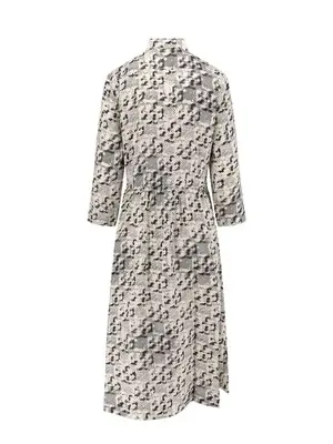 Tory Burch All-over Printed Maxi Dress With Drawstring Waist